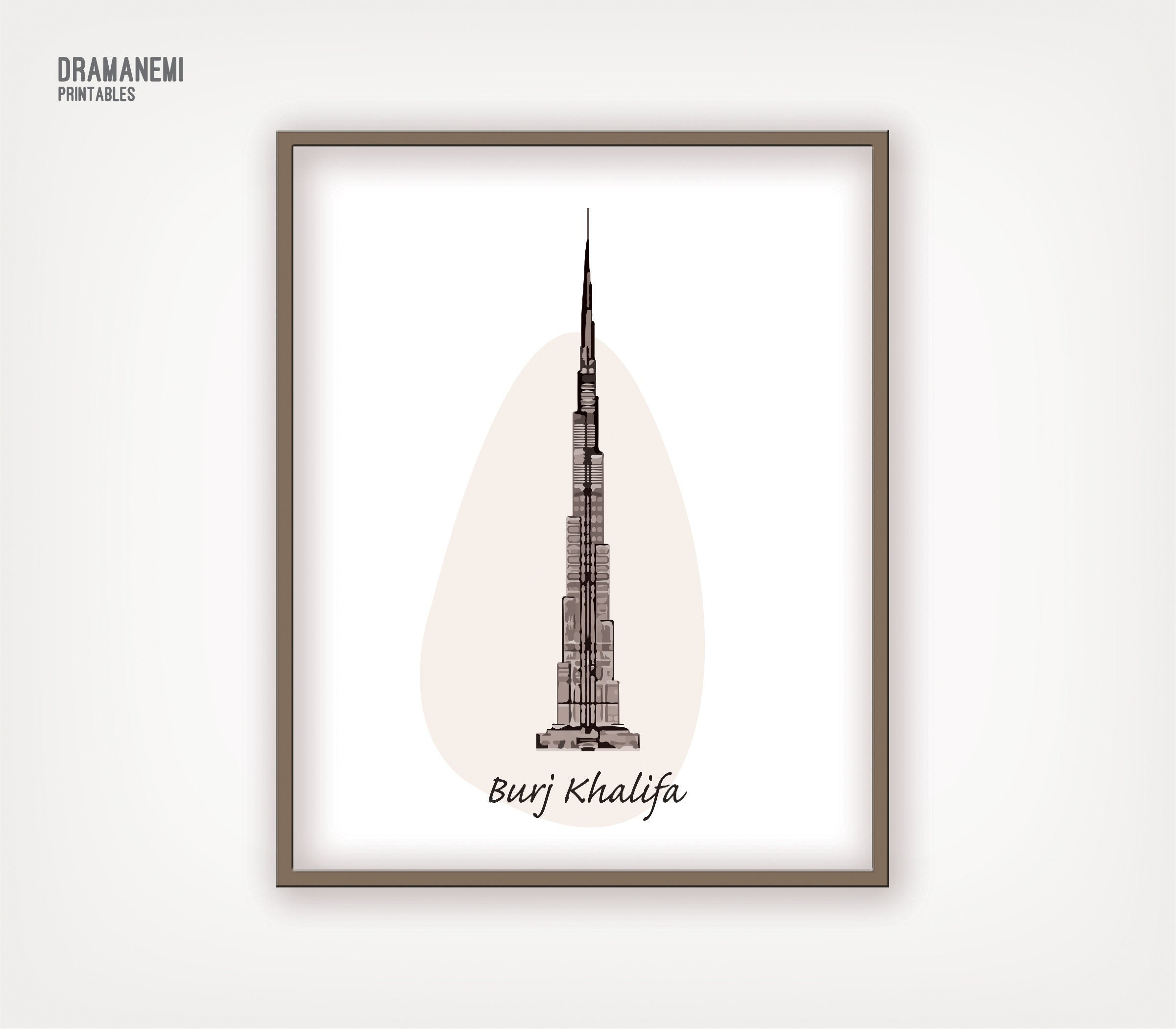 Burj Khalifa Poster | World's Tallest Building Print | Travel Printable ...