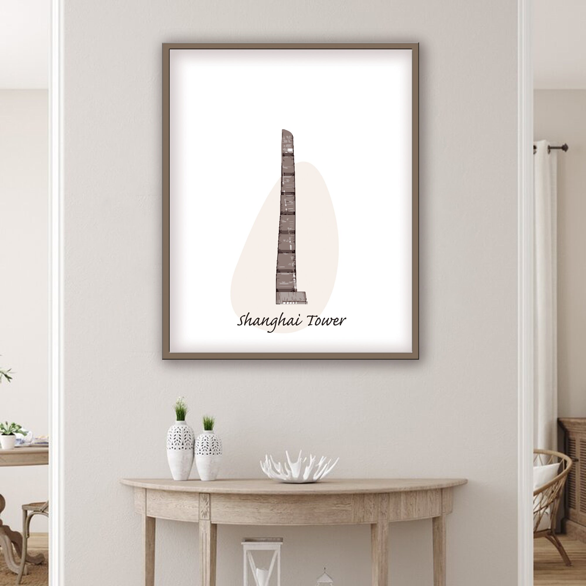 Shanghai Tower Poster | World's Tallest Buildings Print | Travel ...