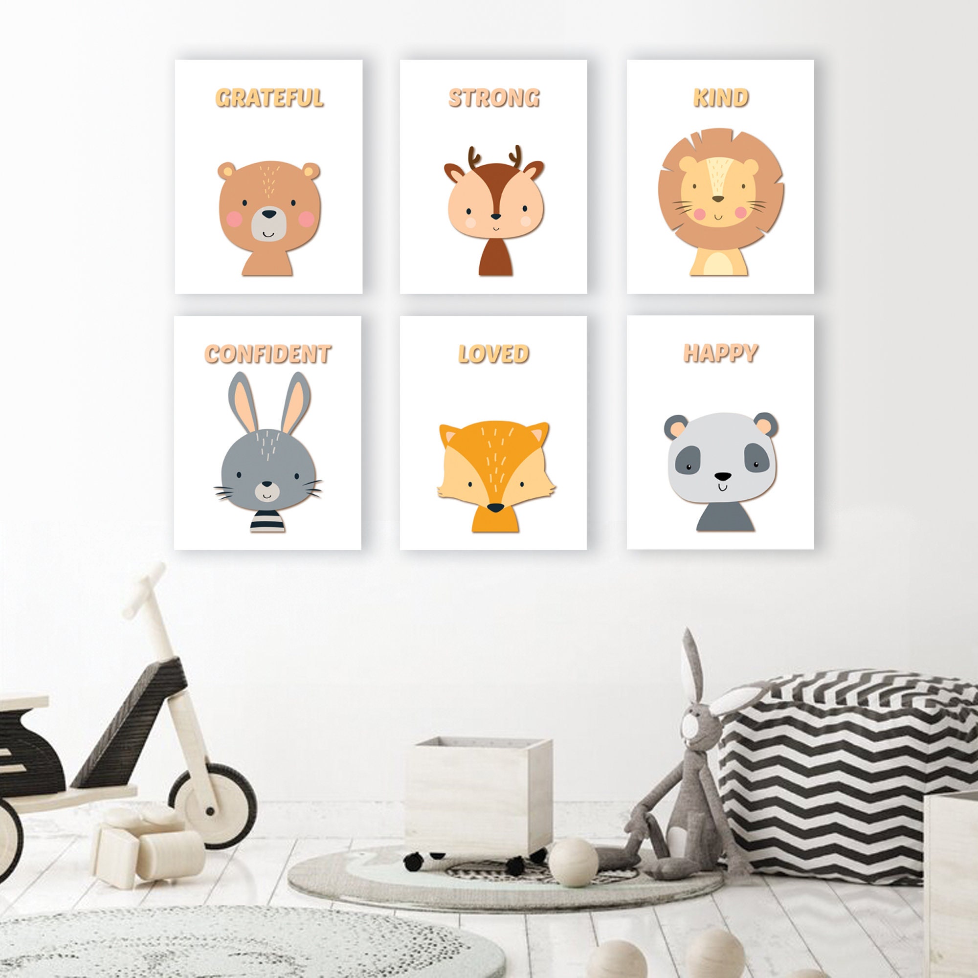Baby Lion Printable, Safari Theme Nursery, Animal Playroom Decor, Quote ...