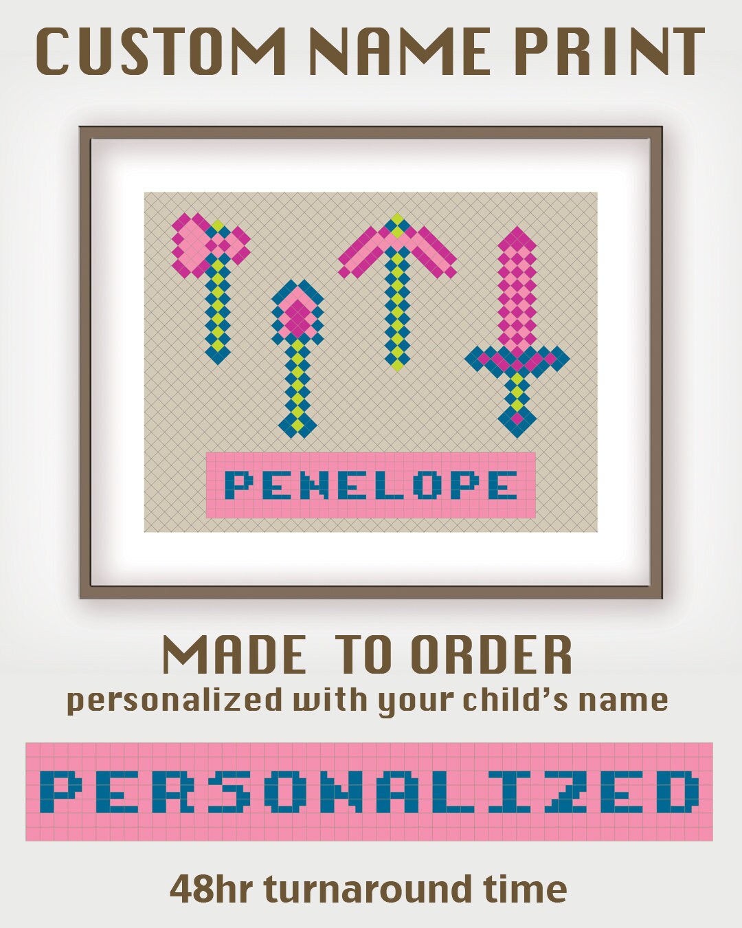 Minecraft Inspired Printable Name Sign | Personalized Name Poster ...