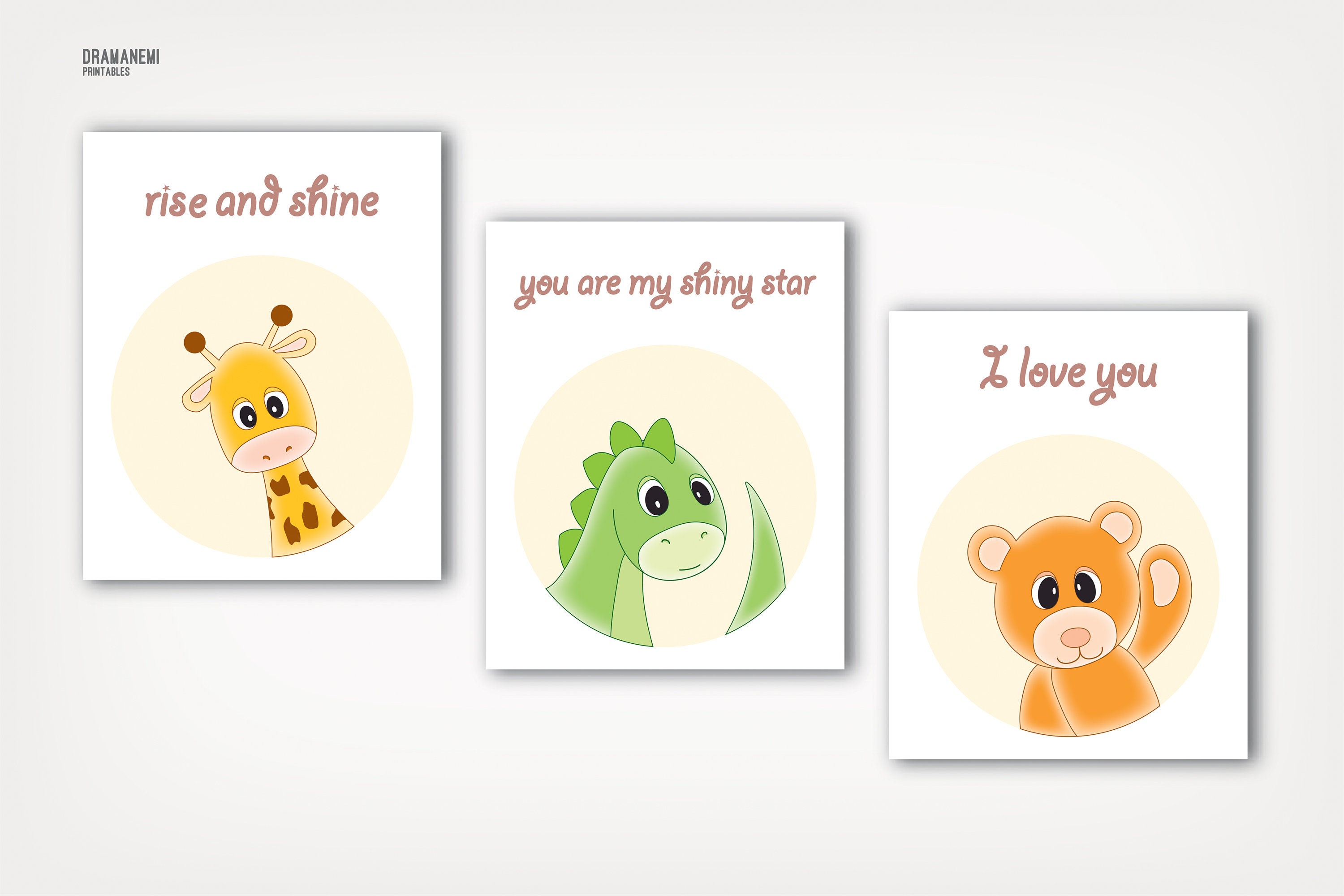 Cute Giraffe Drawing, Printable Wall Art, Safari Nursery Art, Playroom ...