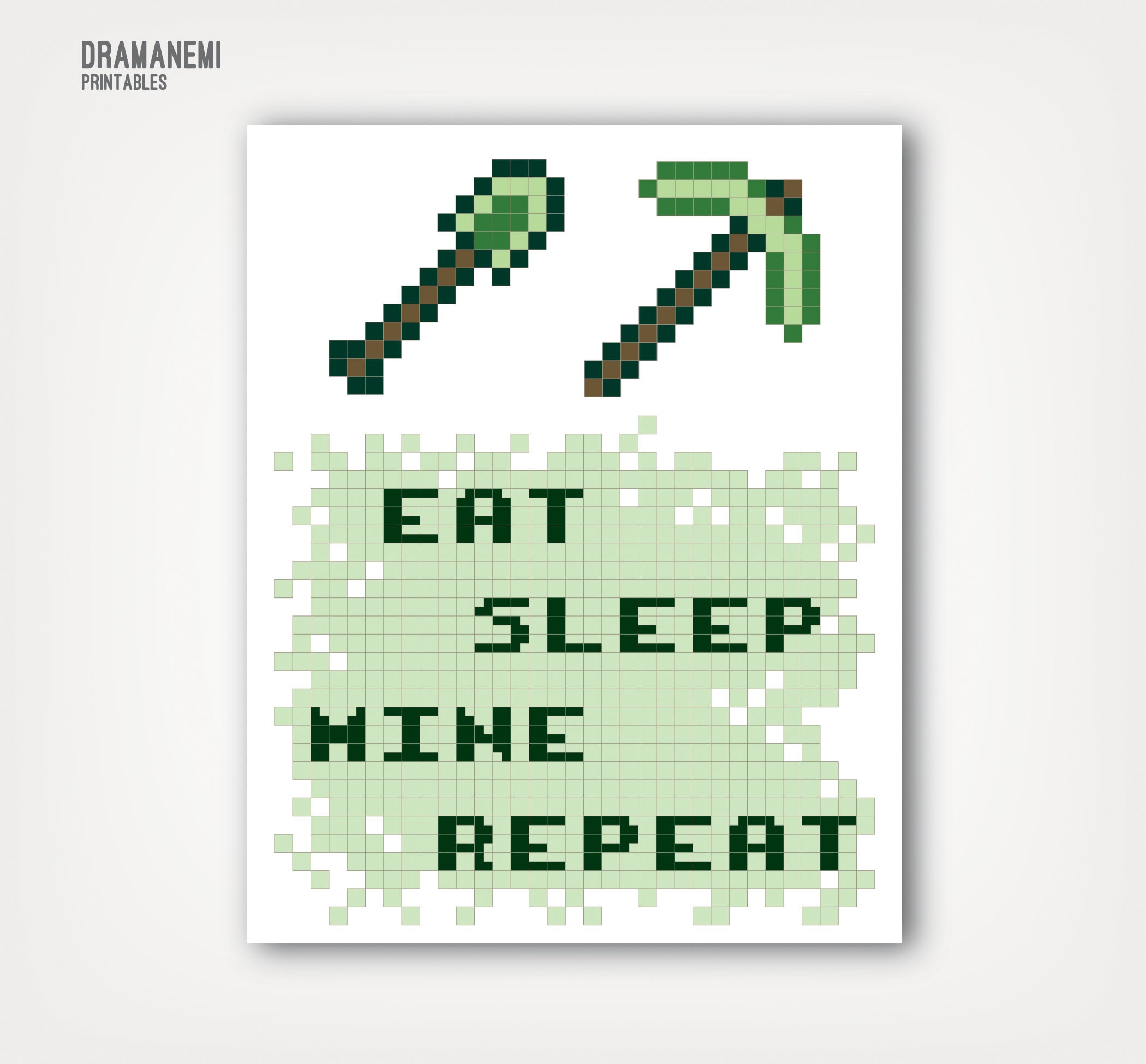 Eat Sleep Mine Repeat, Videospiel Poster, Minecraft Ästhetik, Gamer ...