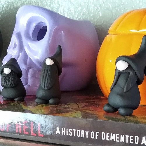 Miniature 'gothic Gnomes' Handmade With Polymer Clay - Etsy
