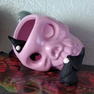 Miniature 'gothic Gnomes' Handmade With Polymer Clay, Black and White ...