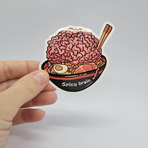 Spicy Brain Sticker Mental Health Laptop Sticker Neurodivergent Funny ...