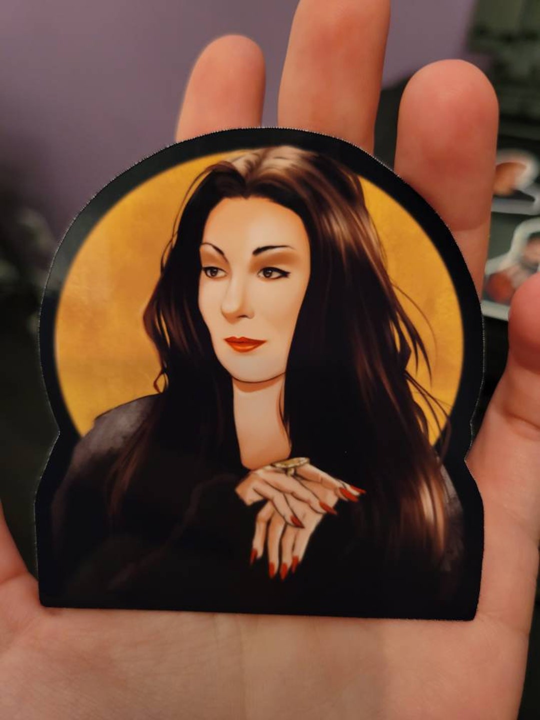 Morticia Laptop Sticker for Fun Halloween Sticker Gothic Girl Sticker ...