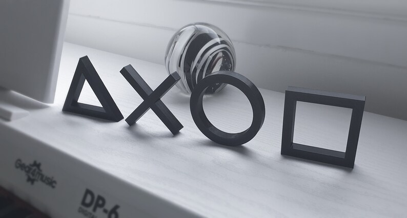 Sony Playstation Shapes / Symbols Gaming Decor by POID - Etsy