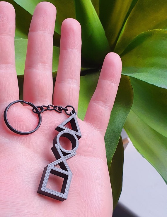Sony Playstation Shapes / Symbols Gaming Keyring by POID - Etsy
