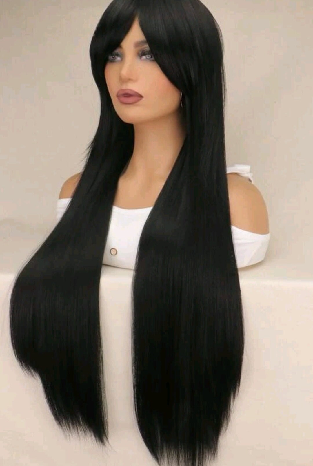 Perruque Longue Avec Les Franges - Etsy