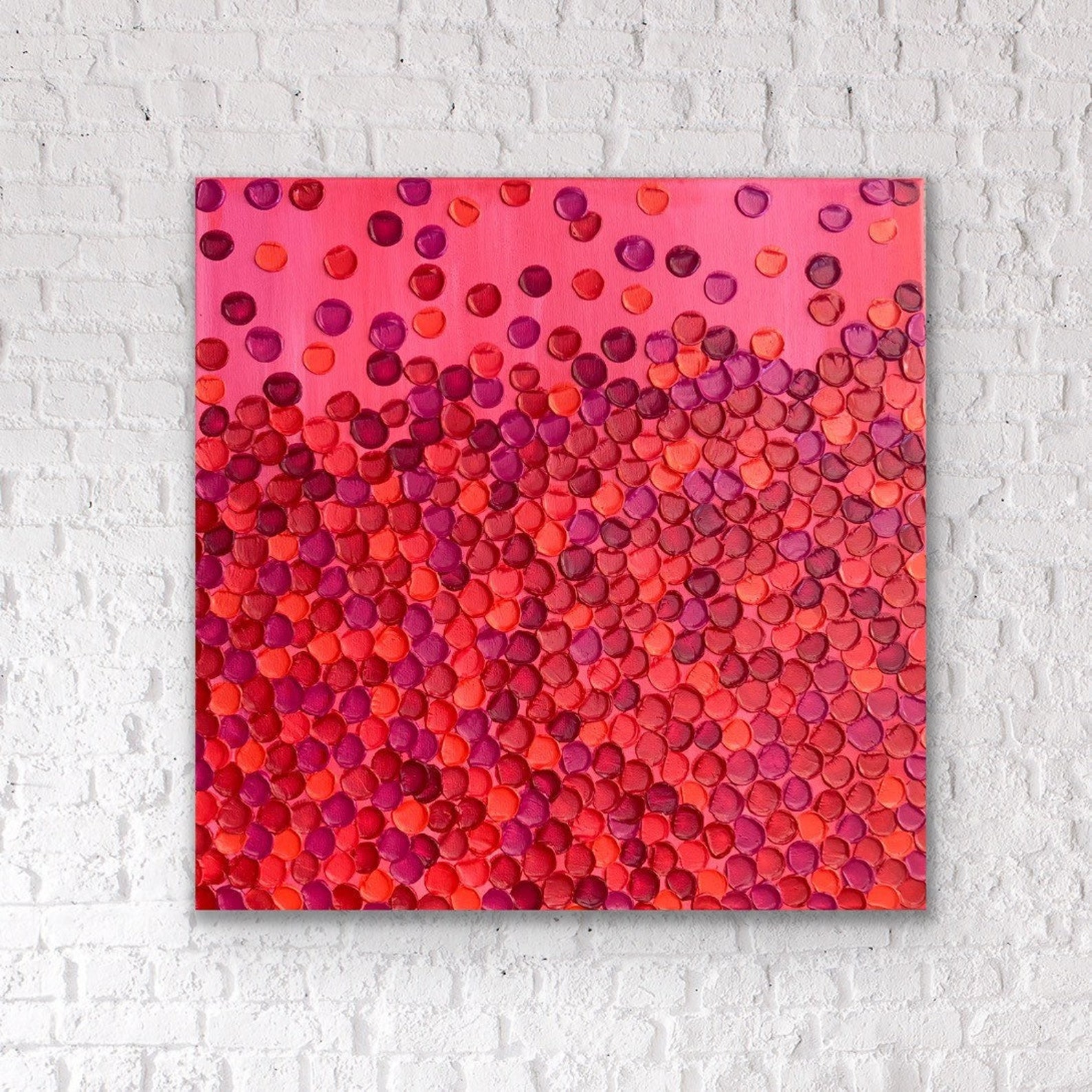 Original Impasto Acrylic Painting Palette Knife Strokes Abstract Wall ...