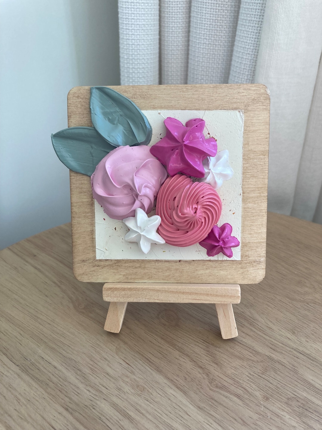 Acrylic Piped Texture on Hard Board Displayed on an Easel - Etsy