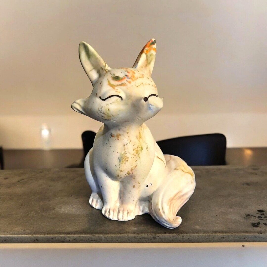 Handcrafted Ceramic Casting Resin Fox Figurine Statue - Etsy