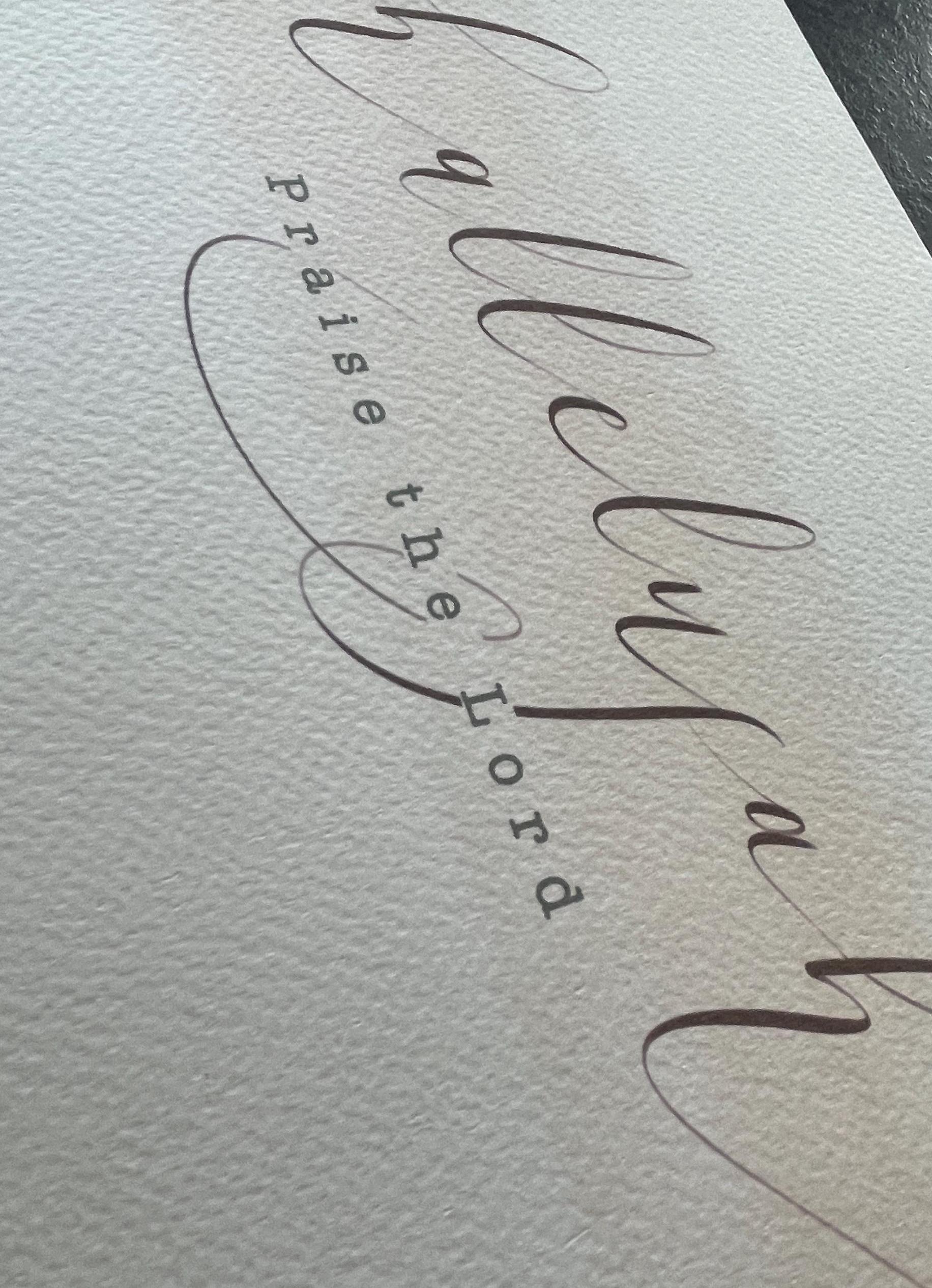 Hallelujah Praise the Lord - Calligraphy Printable | Christian Wall Art ...