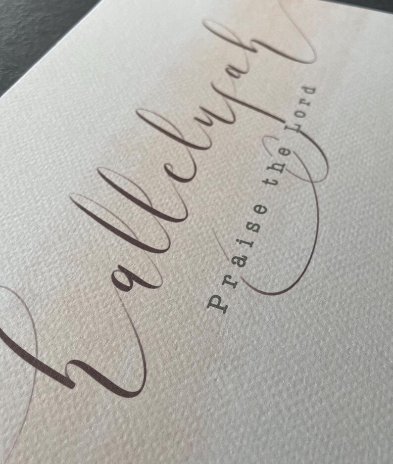 Hallelujah Praise the Lord - Calligraphy Printable | Christian Wall Art ...