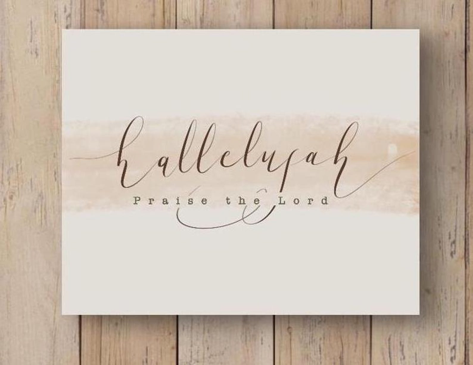 Hallelujah Praise the Lord - Calligraphy Printable | Christian Wall Art ...