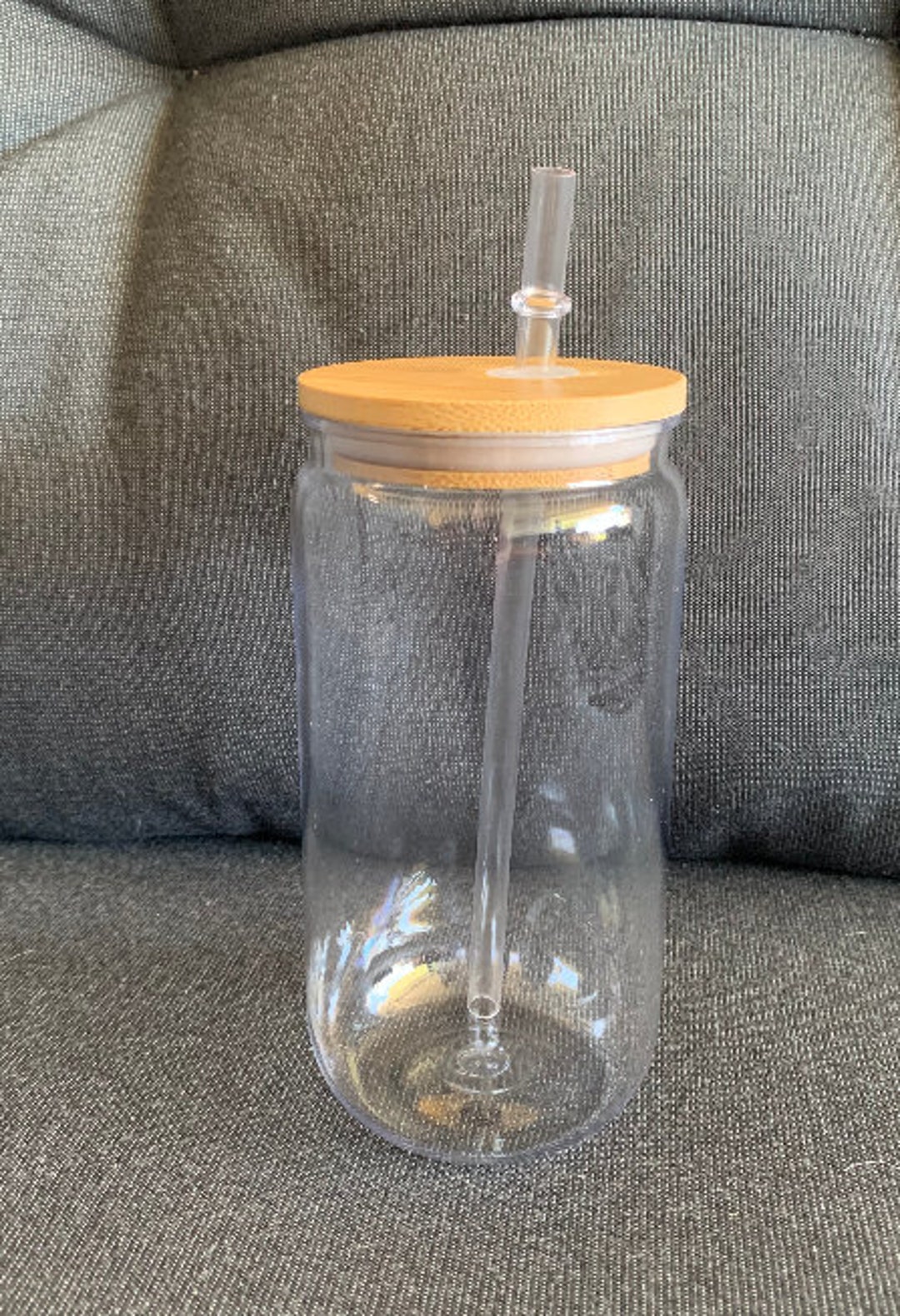 Clear Acrylic Soda Cup With Bamboo Lid & Straw (16oz) - Etsy