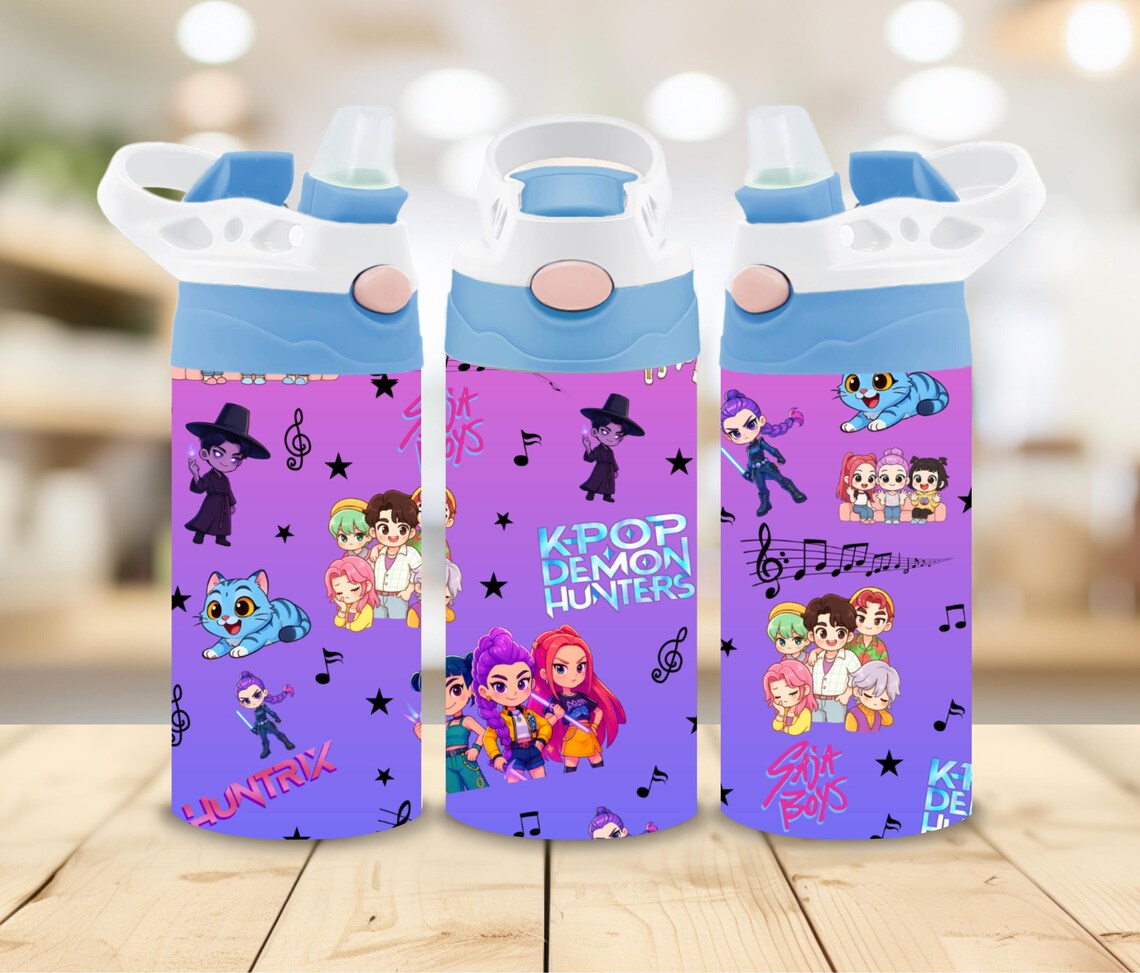 KPOP 12oz Drink Bottle Kids Cup Wrap: L 12oz Tumbler PNG (digital ...
