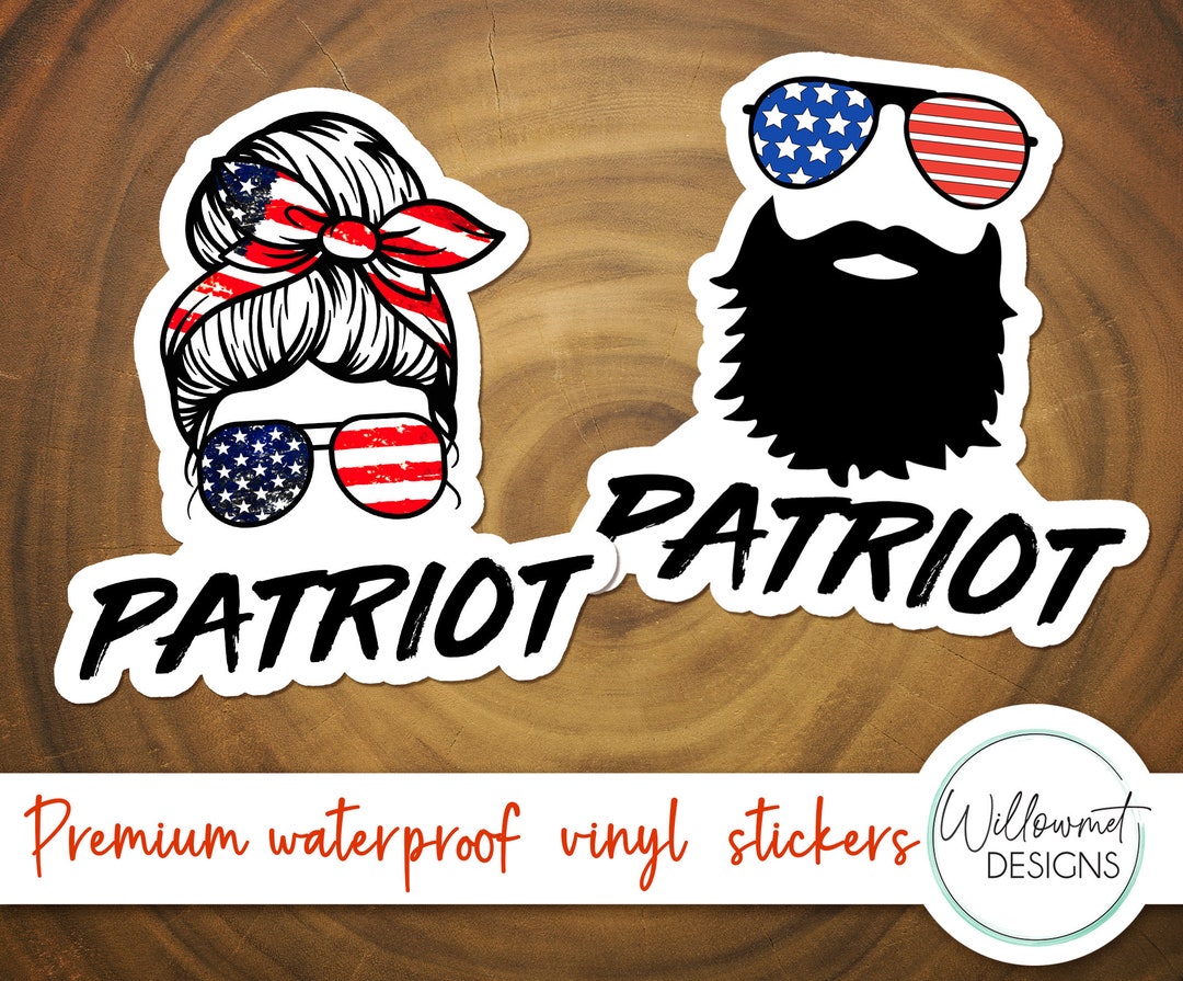 Patriotic Stickers for Hydroflask, Laptop, Water Bottle, or Tumbler ...