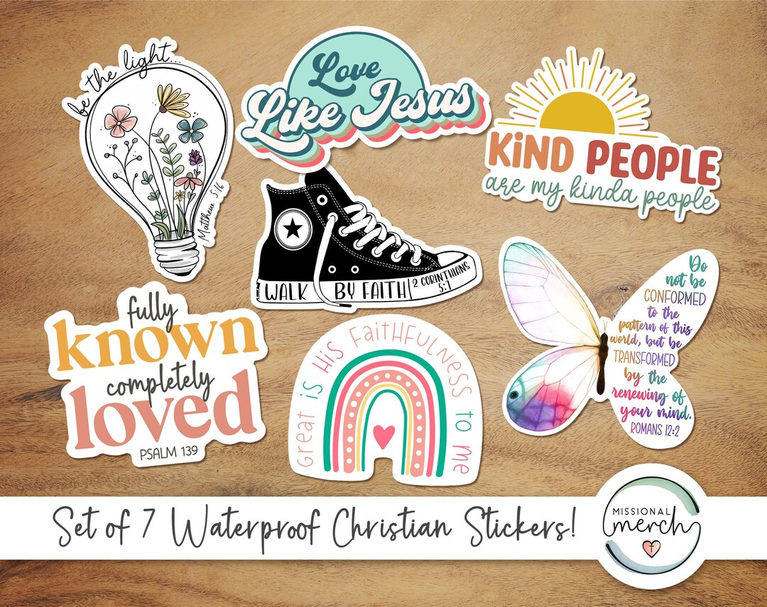 Christian Sticker Pack Christian Stickers Waterproof Stickers for ...