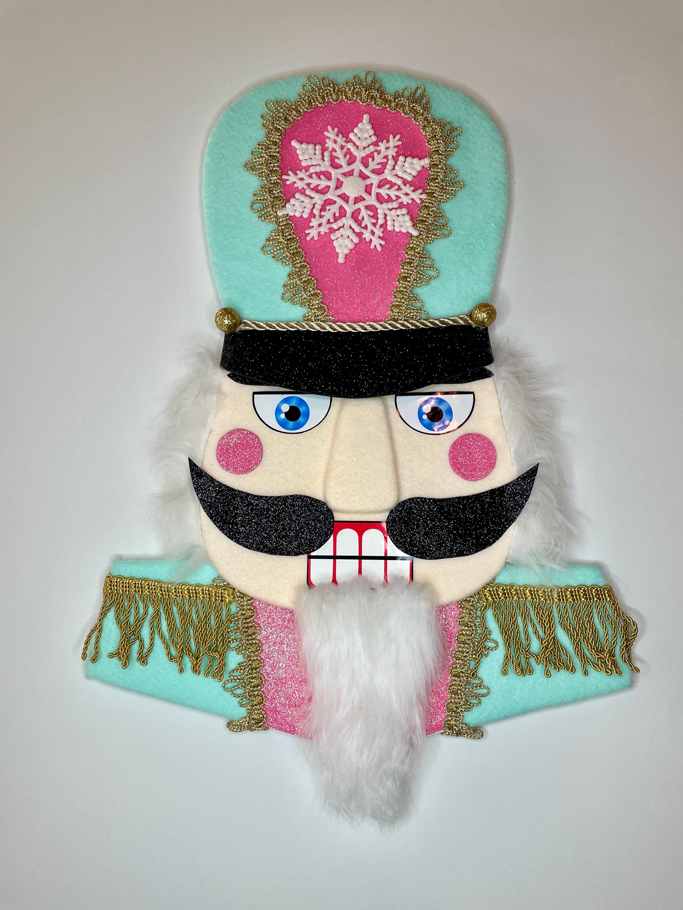Pastel Nutcracker Wreath Attachment, Christmas Decor, Winter Attachment ...