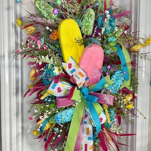 Colorful Summer Popsicle Door Swag, Bright Front Door Wreath, Handmade ...