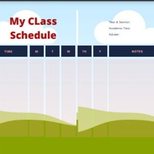 Class Schedule, Organizer, Schedule, Time Keeper - Etsy