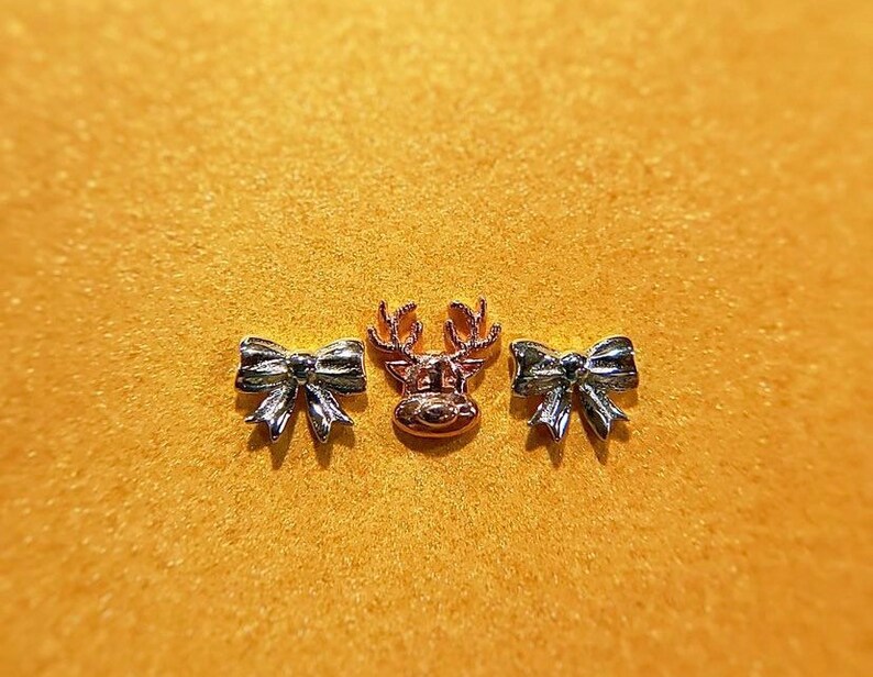 14K Solid Yellow Rose White Gold Gift Bow Piercing Body - Etsy