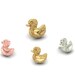 14K Solid Yellow, Rose, White Gold Duck Piercing, Body Jewelry, 25g ...