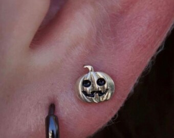 14K Solid Yellow, Rose, White Gold Alien Hugger Piercing, Body Jewelry ...