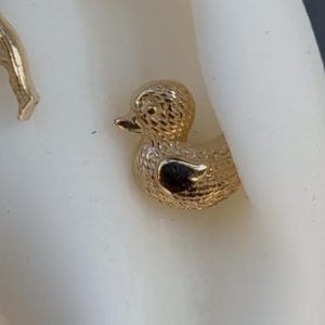 14K Solid Yellow, Rose, White Gold Duck Piercing, Body Jewelry, 25g ...