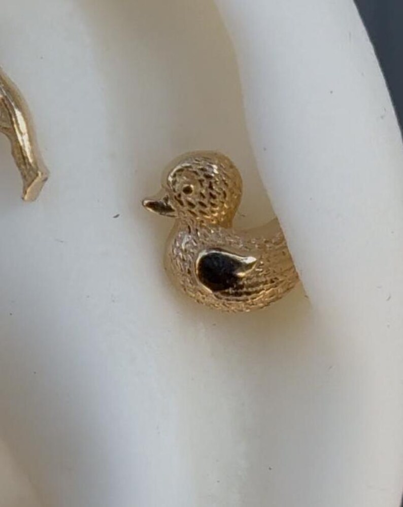 14K Solid Gold Duck Animal Piercing: Threadless & Threaded Body Jewelry ...