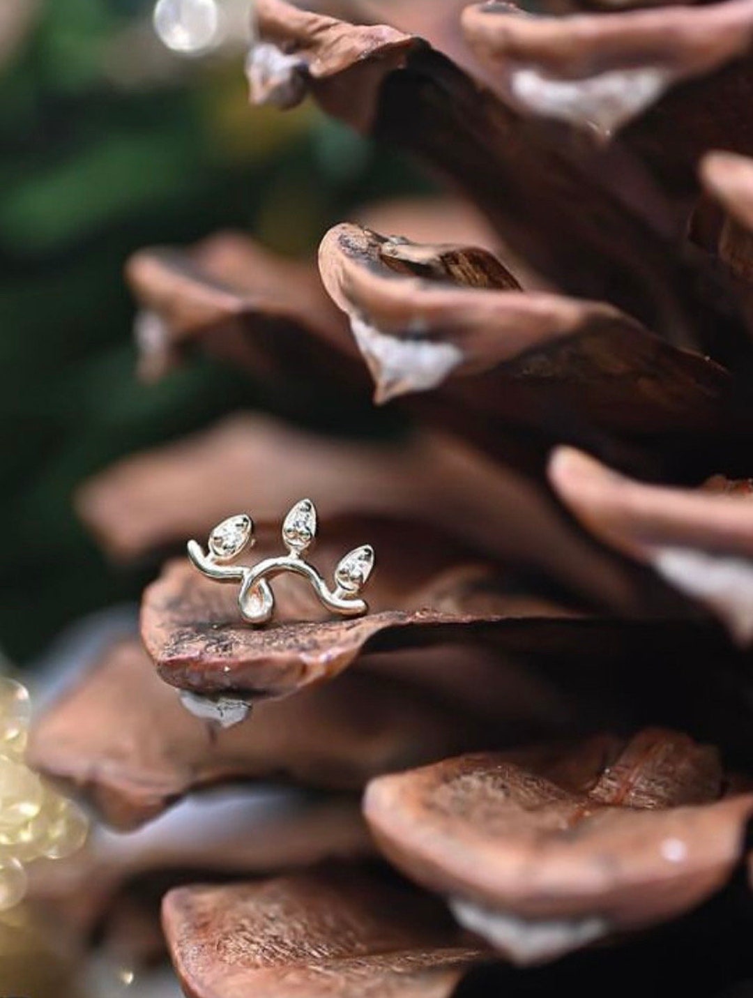 14K Solid Yellow, Rose, White Gold Lights With Diamond Piercing, Body ...