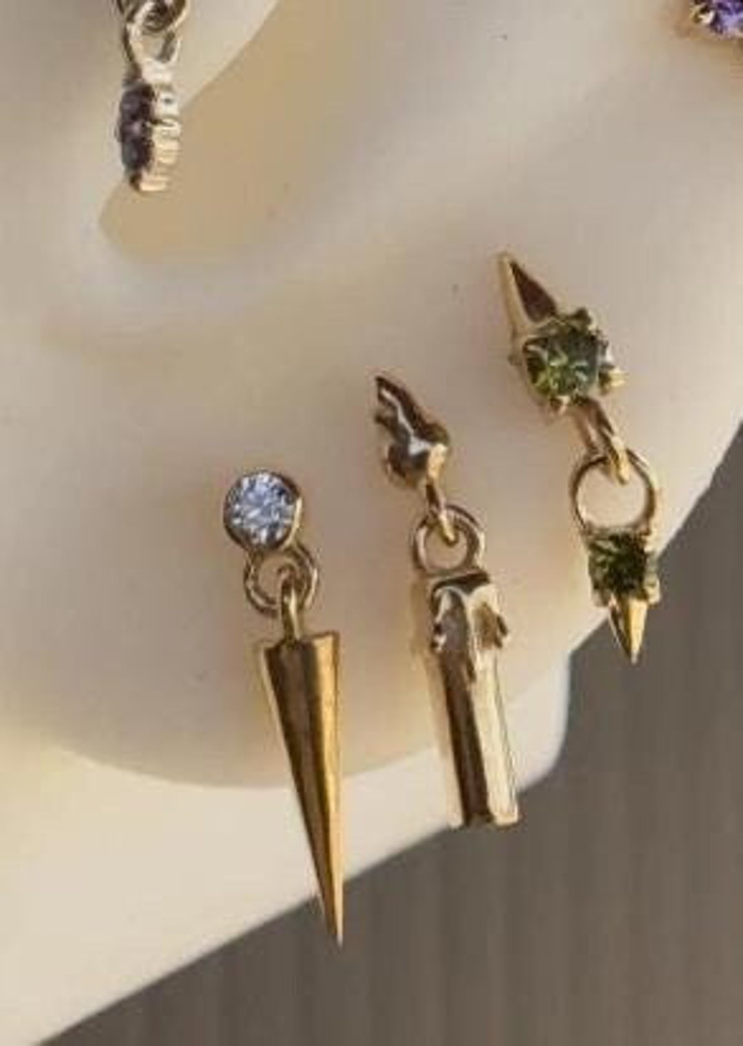 14K Solid Yellow, Rose, White Gold Candle Piercing, Body Jewelry, 25g ...