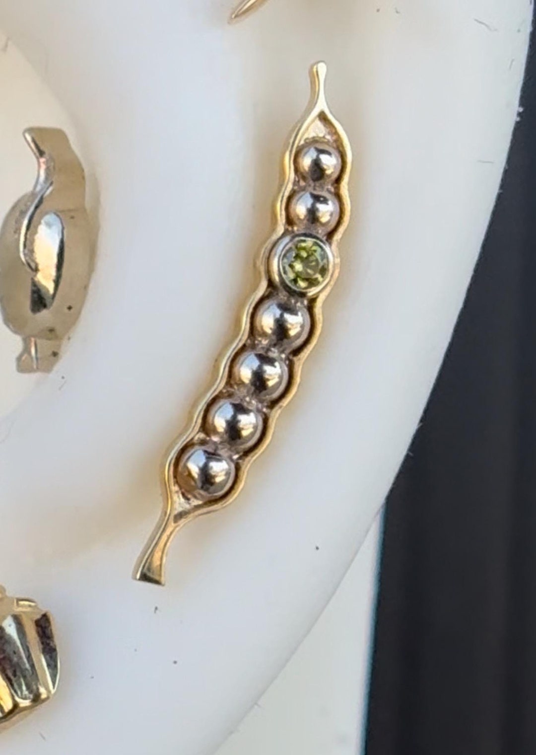 14K Solid Yellow, Rose, White Gold Peas in a Pod With CZ Piercing, Body ...