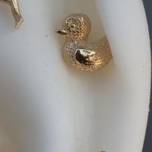14K Solid Yellow, Rose, White Gold Duck Piercing, Body Jewelry, 25g ...