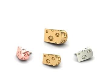 14K Solid Yellow, Rose, White Gold Lights With Diamond Piercing, Body ...