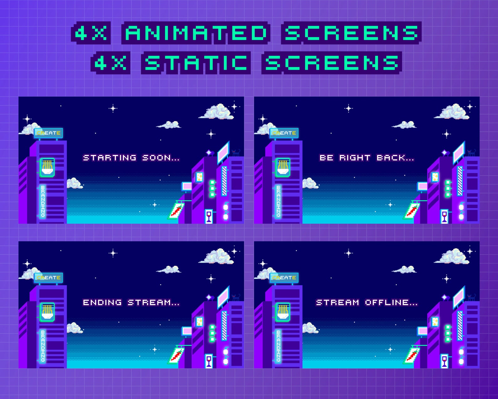 Animated Lofi Twitch Overlay Package | Windows Overlay | V-tuber ...