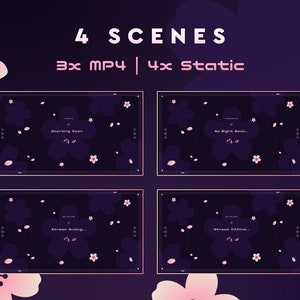 Animated Cherry Blossom Twitch Overlay | Animated Sakura Overlay ...