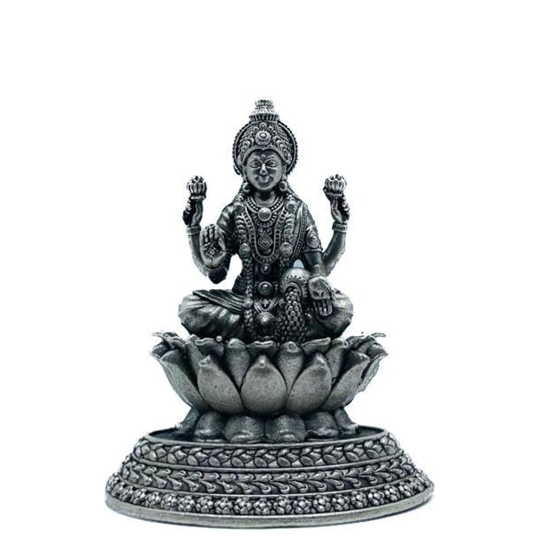 Pure Silver Lord Laxmiji Devi MATA God Idol Murti for Home Car Decor ...