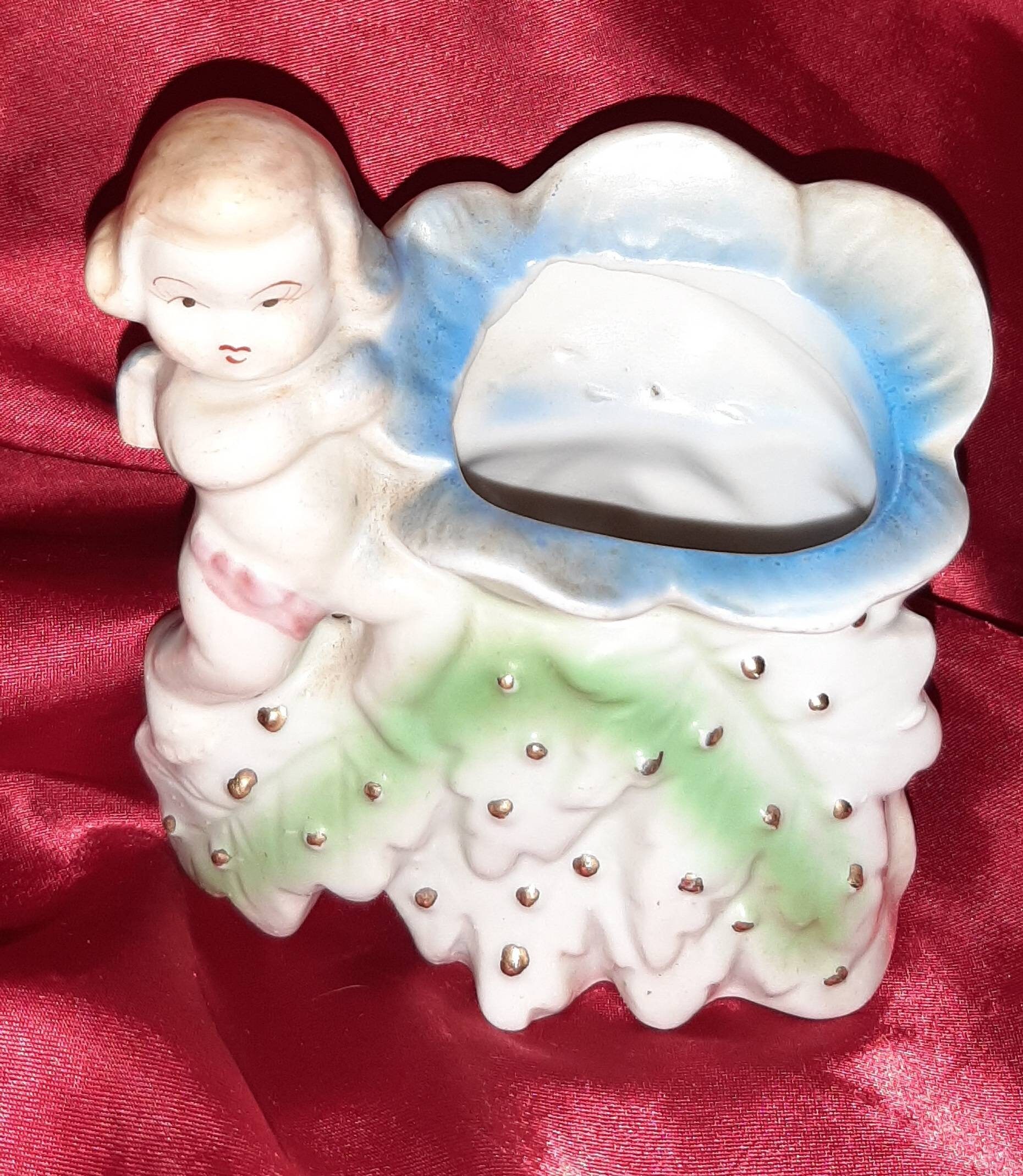 Mini Cherub Vase mit Goldenen Punkten - Etsy.de
