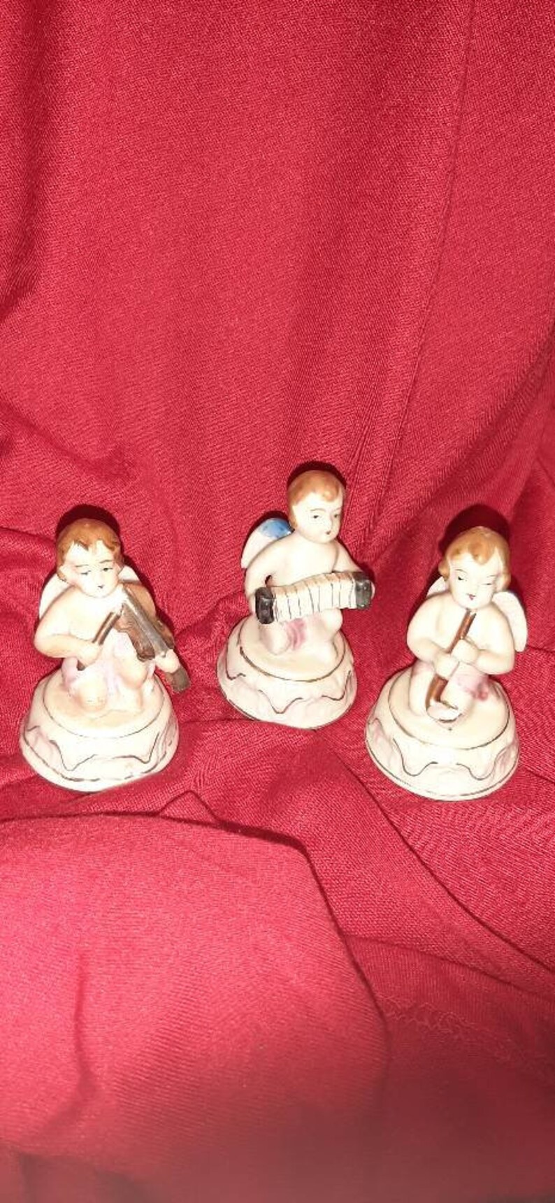 Porcelain Miniature Cherub Musician Set of 3 - Etsy