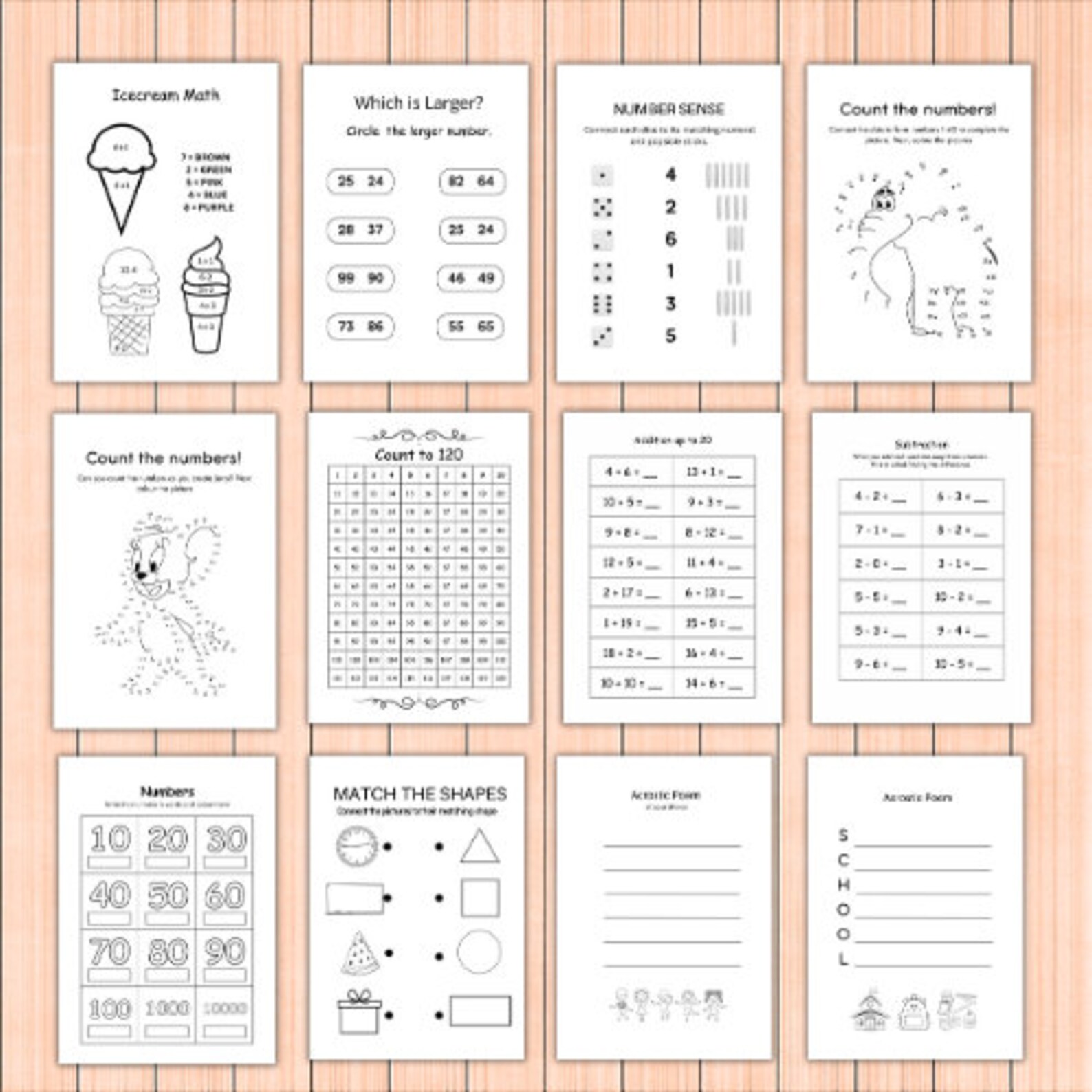 30 Printable Kindergarten & Early Primary School Worksheets | English ...