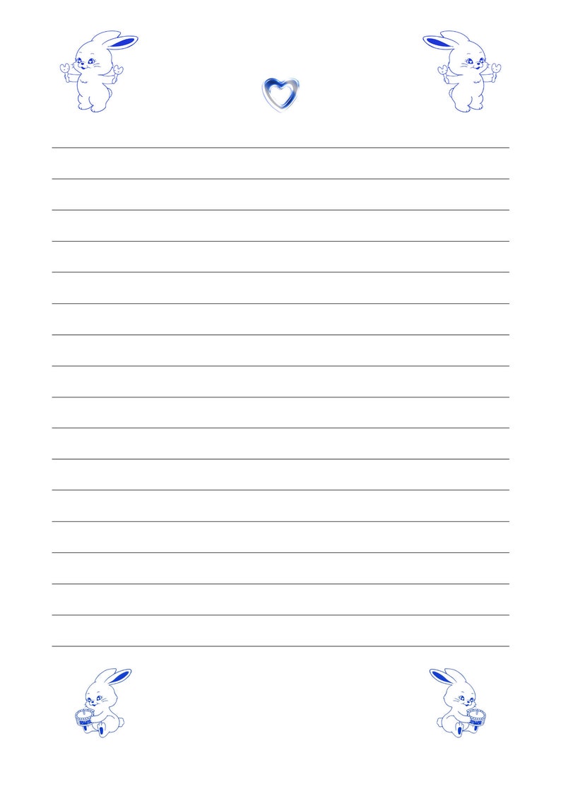 Printable Paper Bundle of 6 Lined Paper Digital Download & Print ...