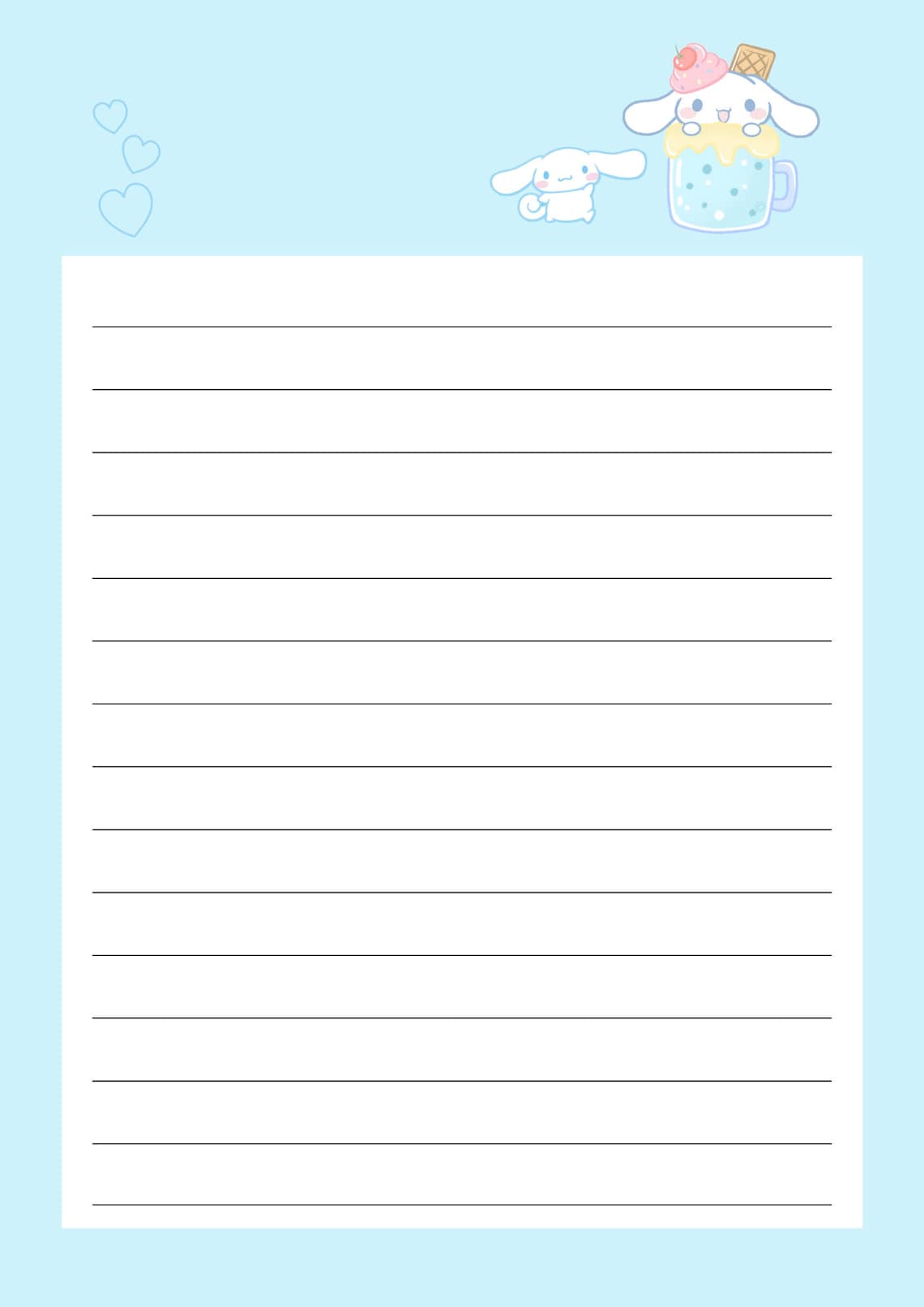 Printable Paper Bundle of 6 Lined Paper Digital Download & Print ...