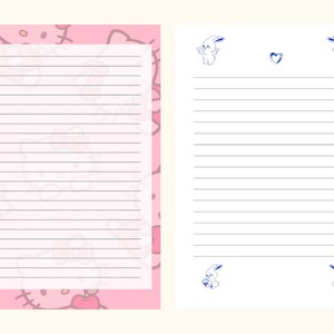 Printable Paper Bundle of 6 Lined Paper Digital Download & Print ...