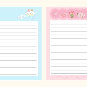 Printable Paper Bundle of 6 Lined Paper Digital Download & Print ...