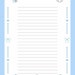 Blue HK Inspired Digital Printable Paper A4 | Instant Download | Lined ...