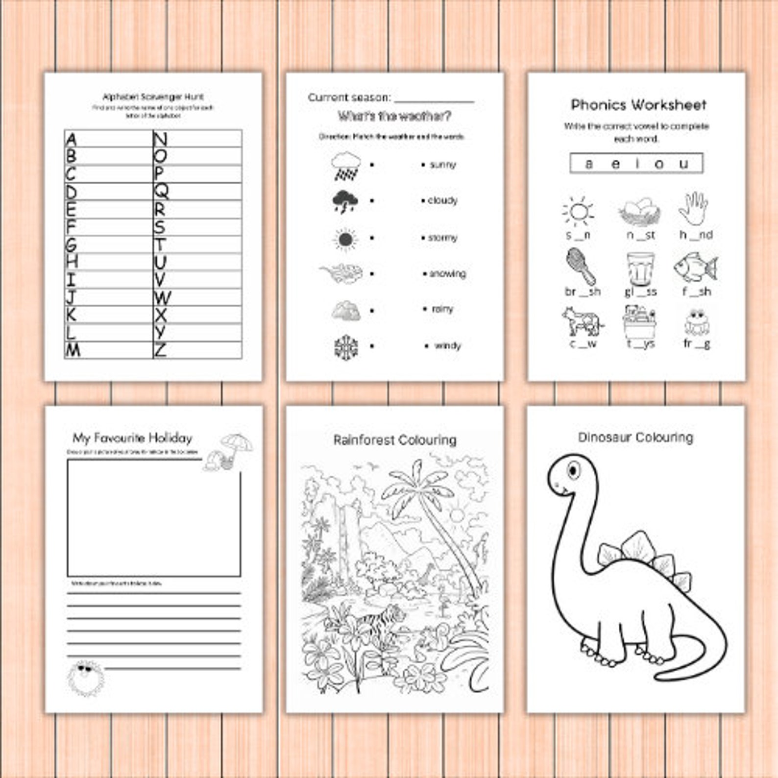 30 Printable Kindergarten & Early Primary School Worksheets | English ...