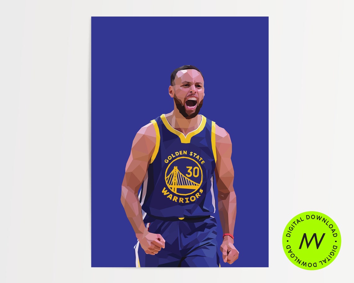 Steph Curry Illustration Digital File Printable Art - Etsy Australia