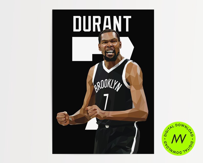 Kevin Durant Illustration Digital File Printable Art Music Illustration ...
